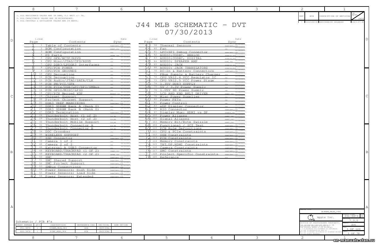 Schematic boardview Apple MacBook Pro Retina 13 A1502
