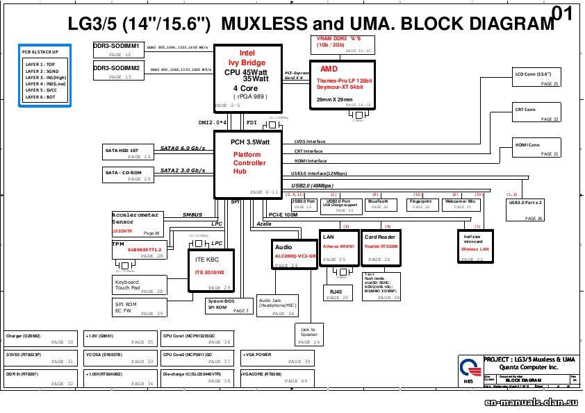Schematic boardview LG XNote N450, N460, N550, N560