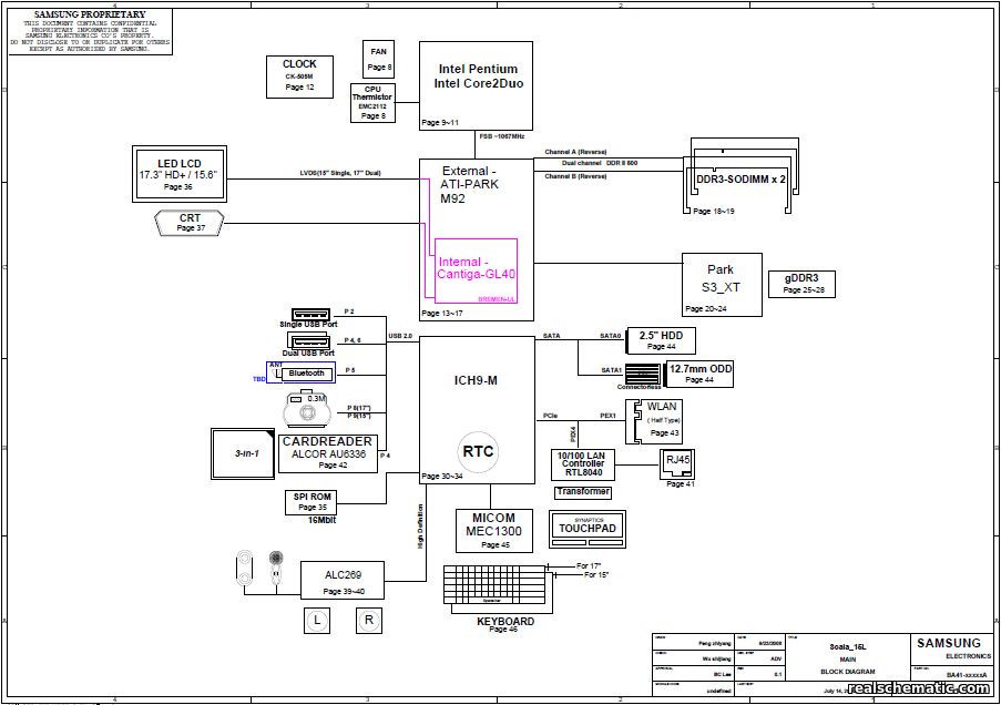 Schematic boardview Samsung NP-RV508 / Samsung NP-RV510
