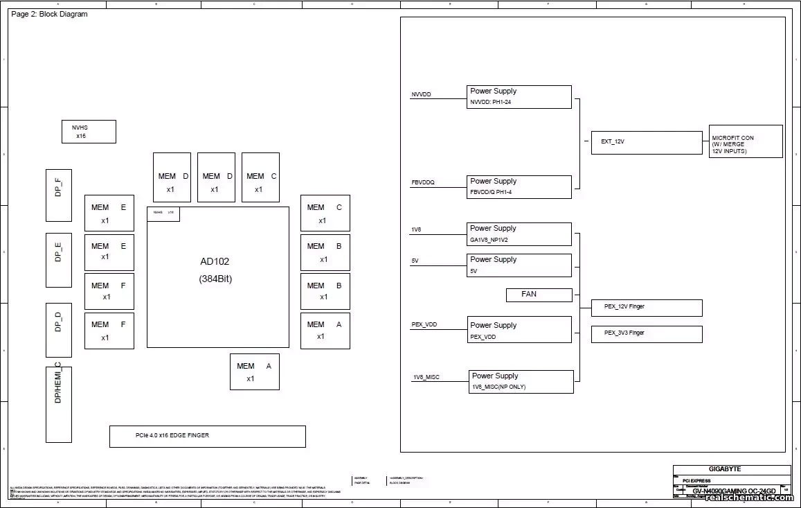 Schematic boardview Gigabyte GeForce RTX 4090 Gaming OC 24G