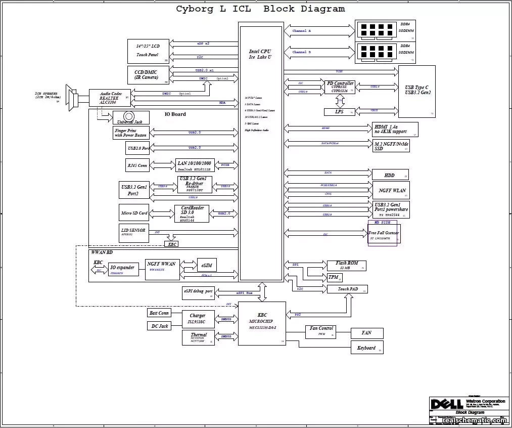 Schematic boardview Dell Latitude 3520 PCB: 203074-1