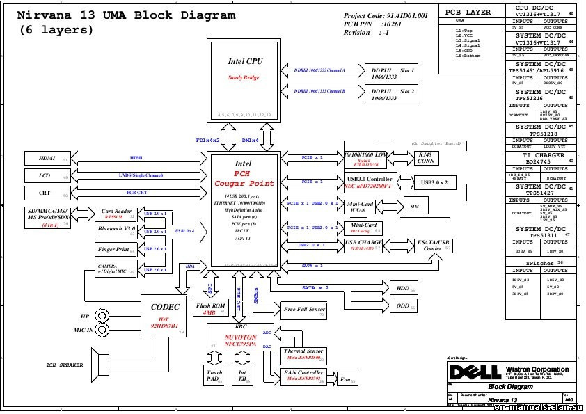 Dell Vostro 3350 (UMA) schematic boardview