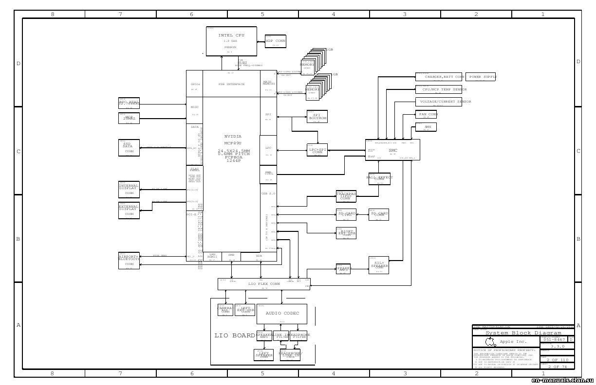 Schematic boardview Apple MacBook Air A1369 / A1377
