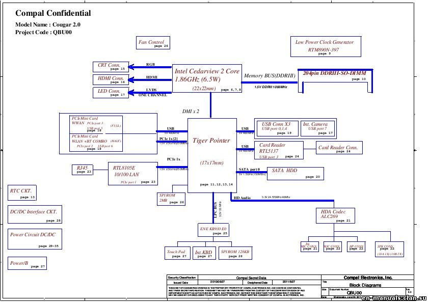 Schematic boardview Toshiba Mini NB520 (PCB: LA-6858P)