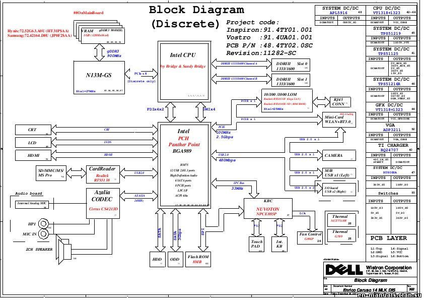 Schematic boardview Dell Vostro 2420, Vostro 3420