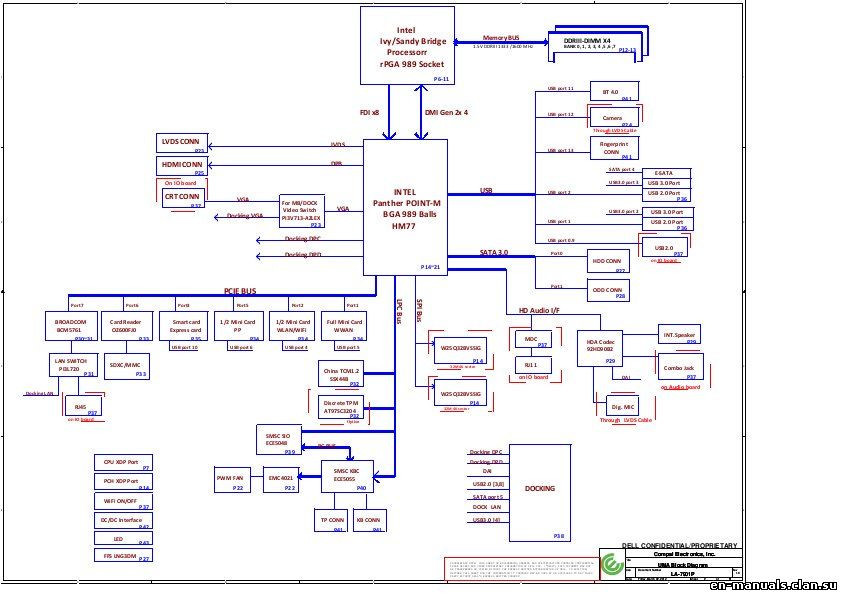 Schematic boardview Dell Latitude E5430 PCB: LA-7901P